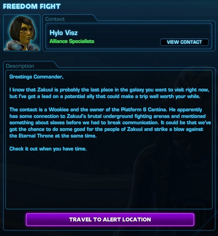 Freedom Fight: SWTOR Alliance Alert Walkthrough (recruit Bowdaar ...