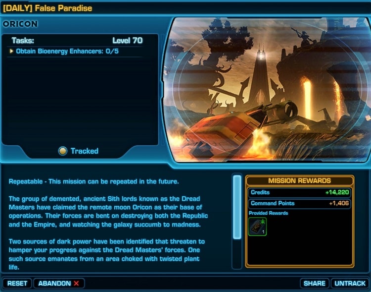 SWTOR Oricon Story and Daily Area Guide - VULKK.com