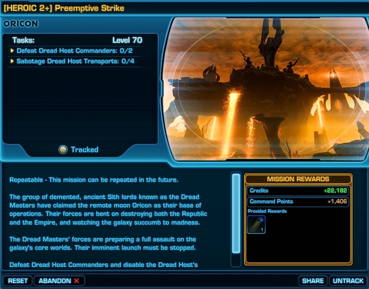 SWTOR Oricon Story and Daily Area Guide - VULKK.com
