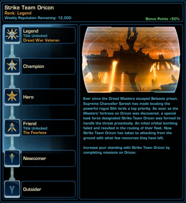 SWTOR Oricon Story and Daily Area Guide - VULKK.com