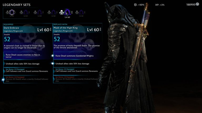 Shadow of War: All New Legendary Masks and Servant's Blackened Armor ...