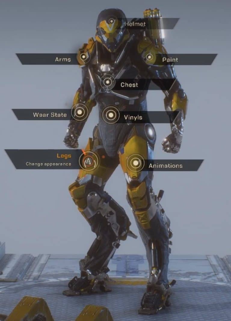 ANTHEM Appearances and Cosmetic Outfits Guide - VULKK.com