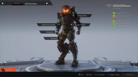 ANTHEM Appearances and Cosmetic Outfits Guide - VULKK.com