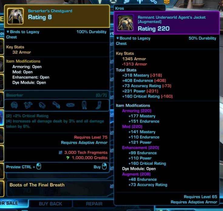 SWTOR 6.0 All New Armor Sets and How to Get Them - VULKK.com