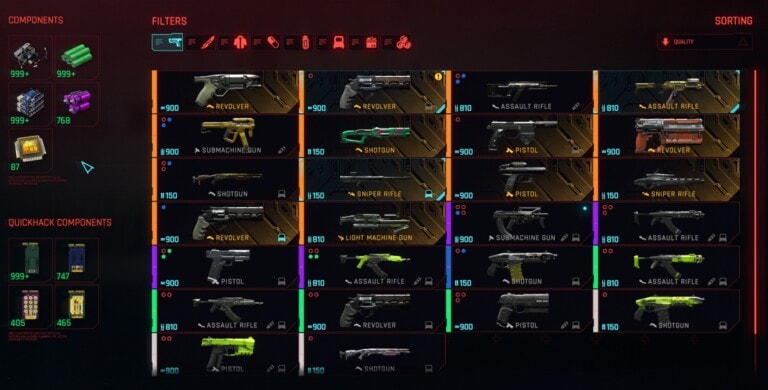 How gear works in Cyberpunk 2077 - VULKK.com