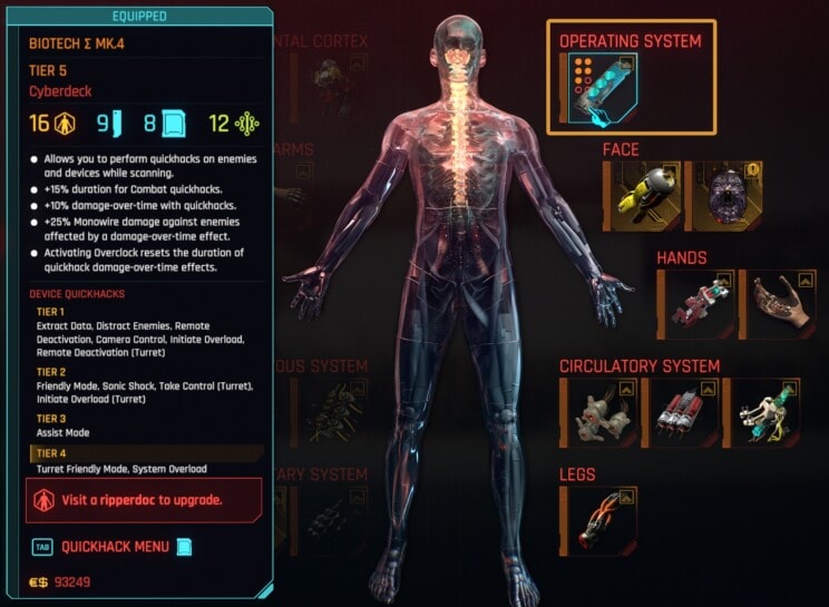 How gear works in Cyberpunk 2077 - VULKK.com