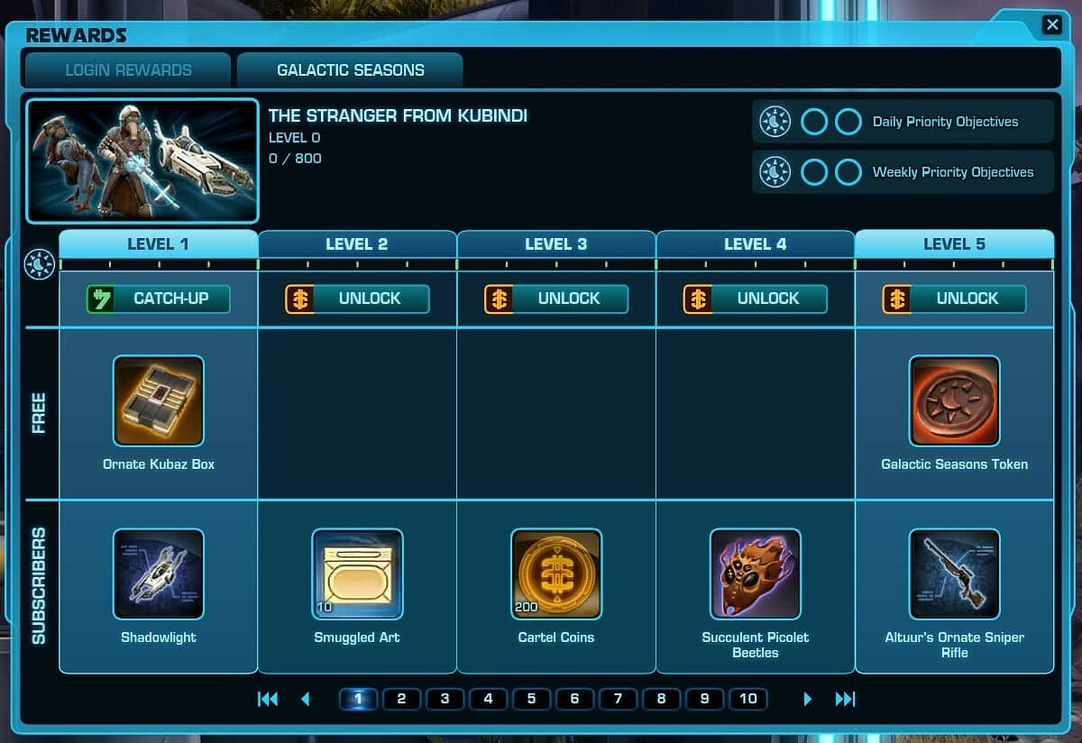 How SWTOR Galactic Season Credit Catch-Up system works - VULKK.com