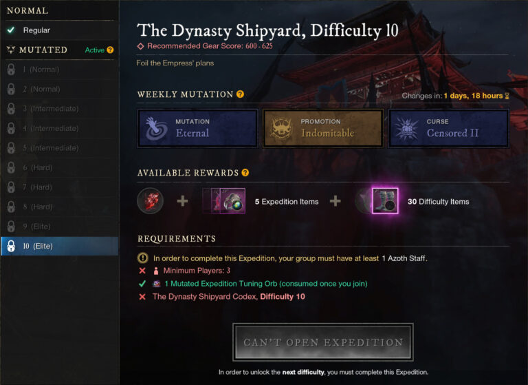 New World Mutated Expeditions and Mutators Guide - VULKK.com