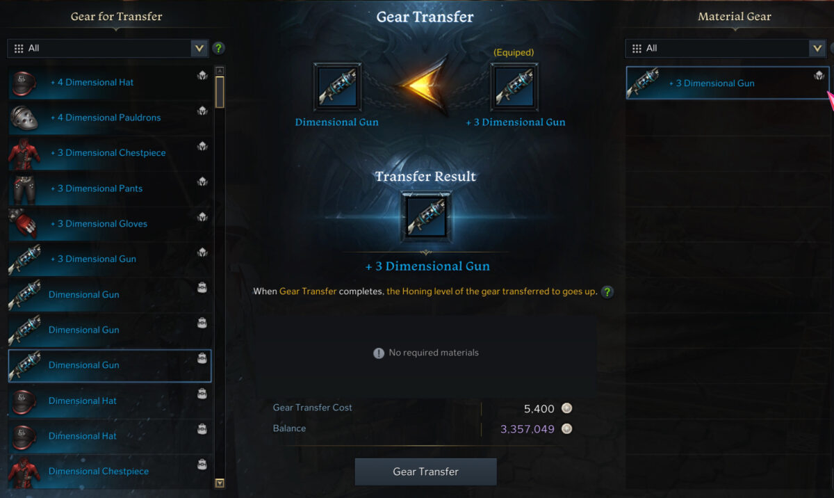 Lost Ark Gear Honing and Gear Transfer Guide: how it works - VULKK.com