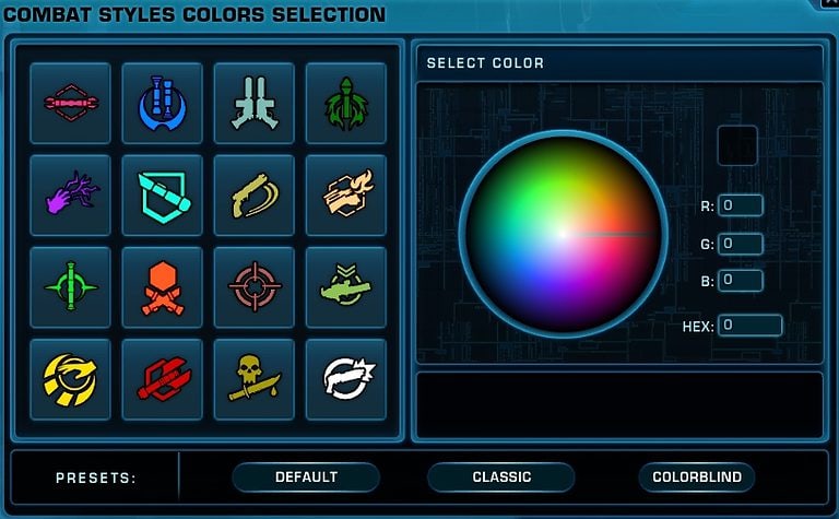 How to change Combat Styles Colors in SWTOR - VULKK.com