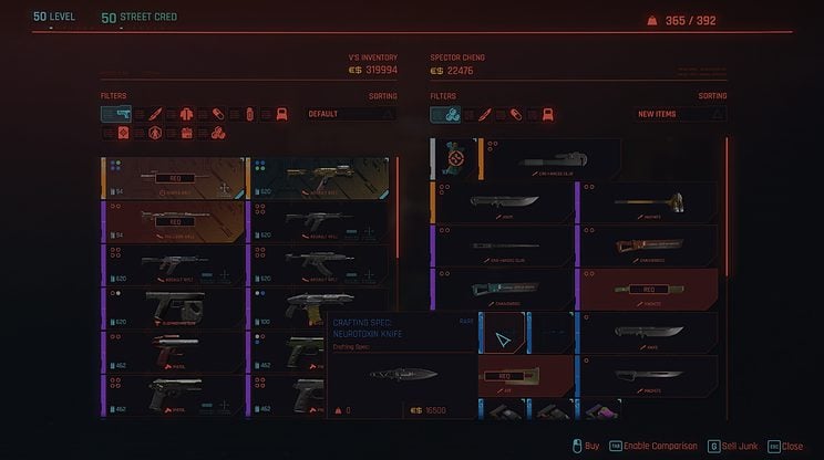Cyberpunk 2077 Update 1.6 New Weapons Locations Guide - VULKK.com