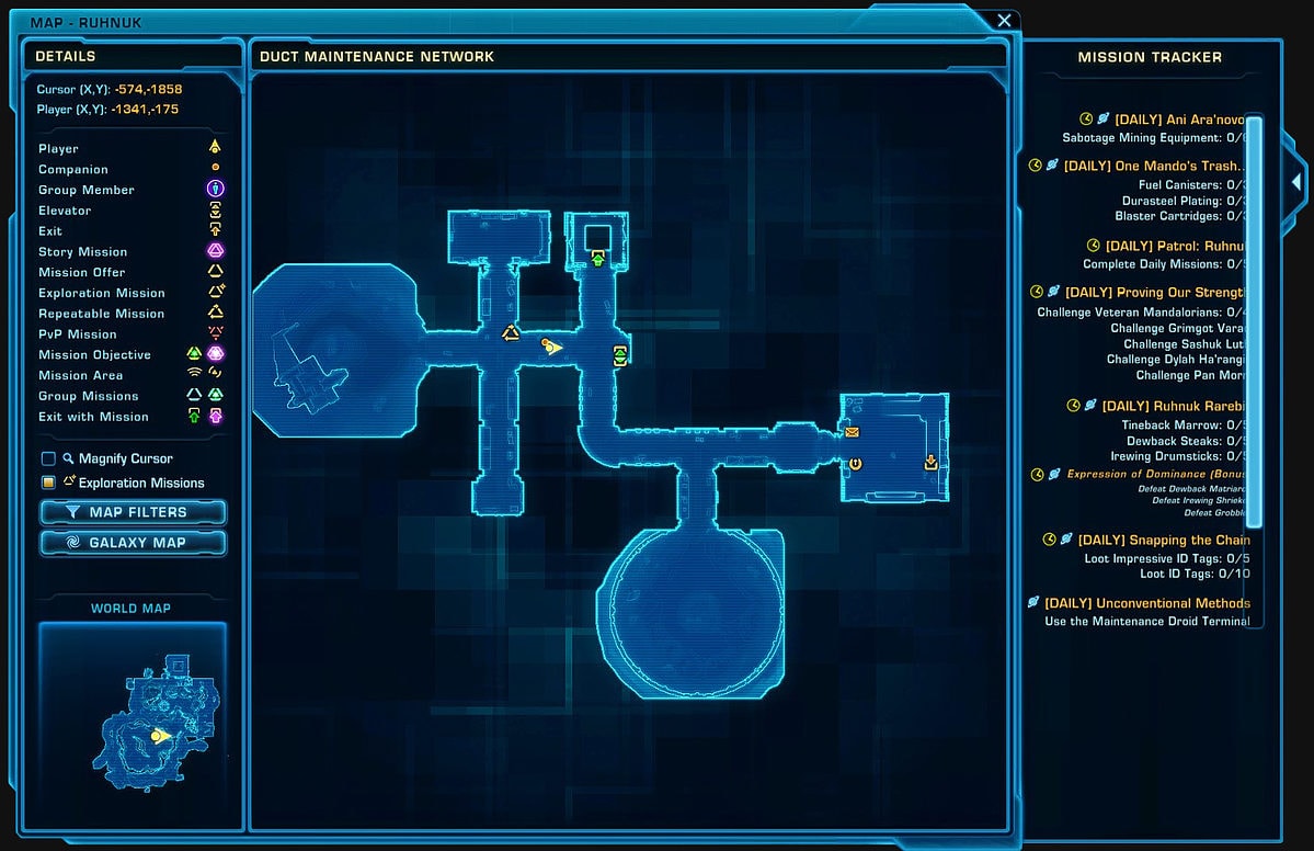 SWTOR Map and Utility Bars Guide - VULKK.com