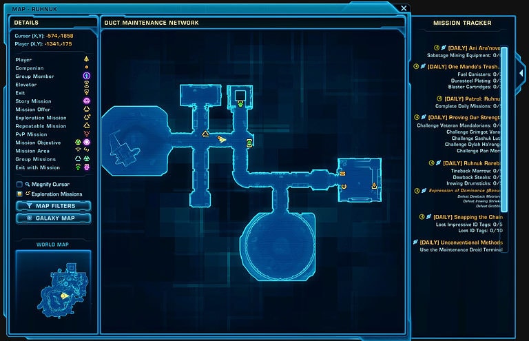 SWTOR Map and Utility Bars Guide - VULKK.com