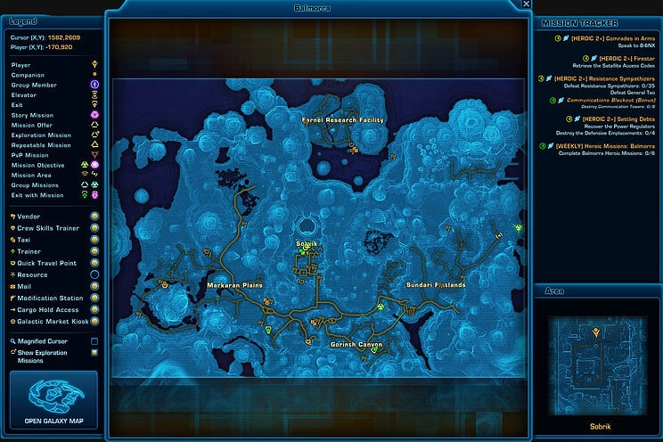 SWTOR Map and Utility Bars Guide - VULKK.com