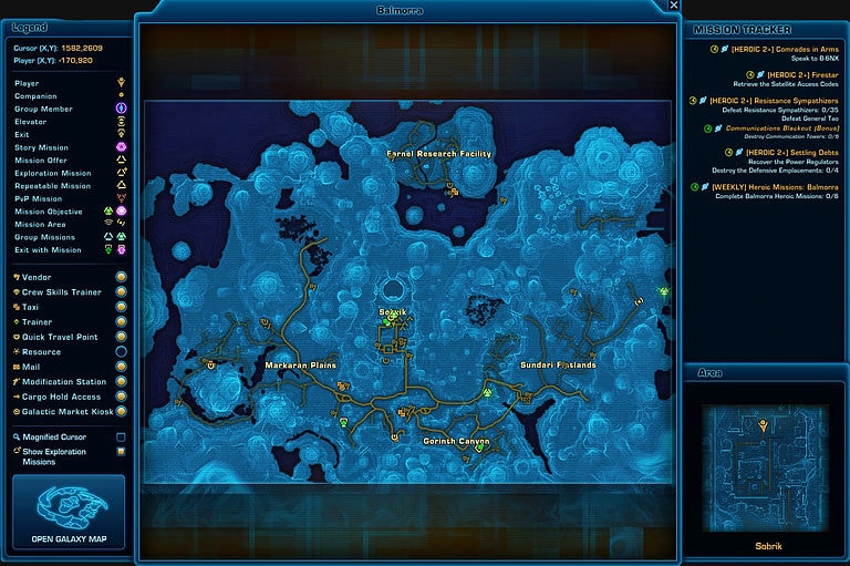 SWTOR Map and Utility Bars Guide - VULKK.com