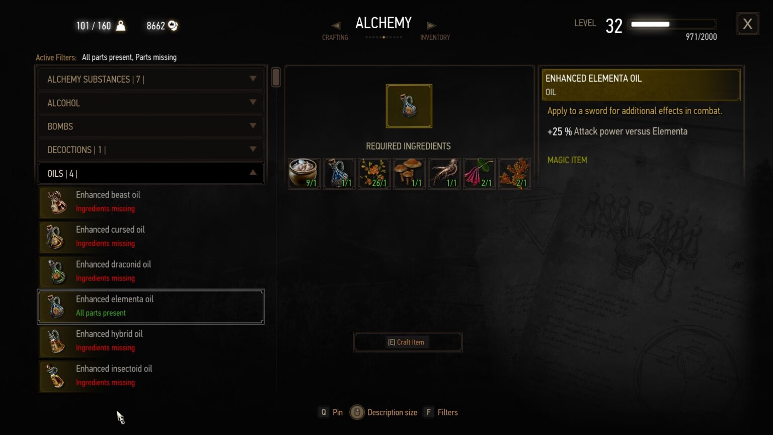 Full Witcher 3 Oils Catalog and Locations Guide - VULKK.com