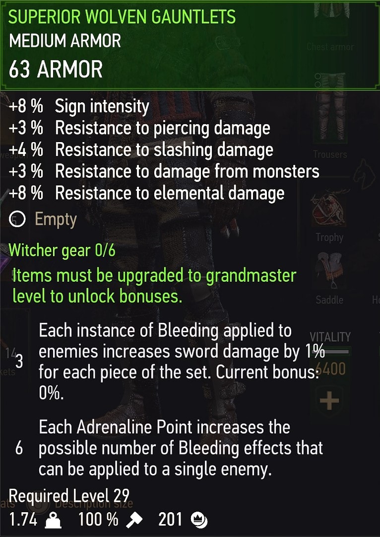 How to get the Superior Wolven Gear in The Witcher 3 (Wolf School Set ...