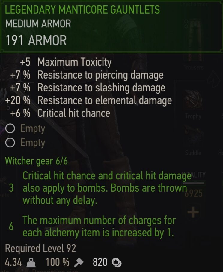 How to get the Manticore Gear in The Witcher 3 - VULKK.com