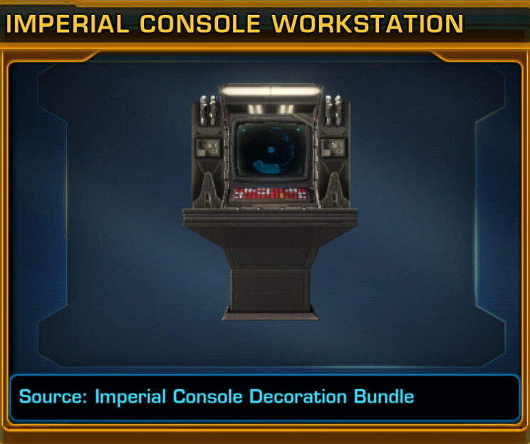 SWTOR Imperial Console Decoration Bundle Overview - VULKK.com