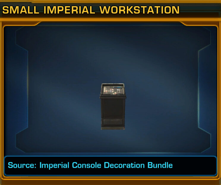 SWTOR Imperial Console Decoration Bundle Overview - VULKK.com