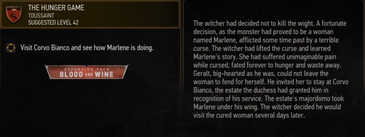 The Witcher 3 The Hunger Game Guide: Let Marlene Stay or Send her to ...