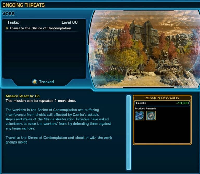 SWTOR Voss Interpreter's Retreat Daily Missions and Achievements Guide - VULKK.com