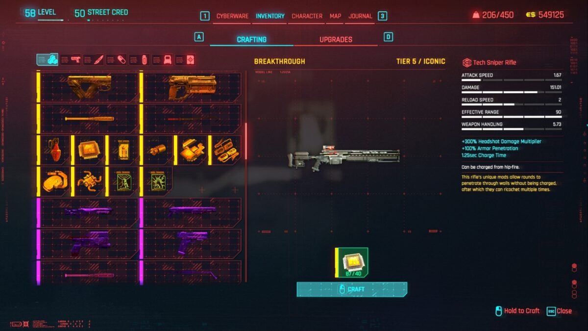 How Crafting works in Cyberpunk 2077: a complete guide - VULKK.com