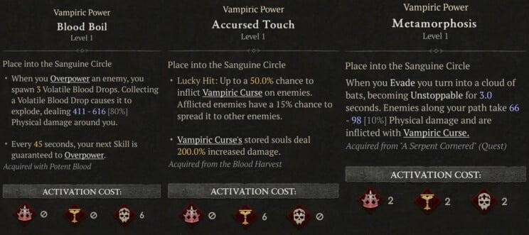 Diablo 4 Vampiric Powers Guide - VULKK.com