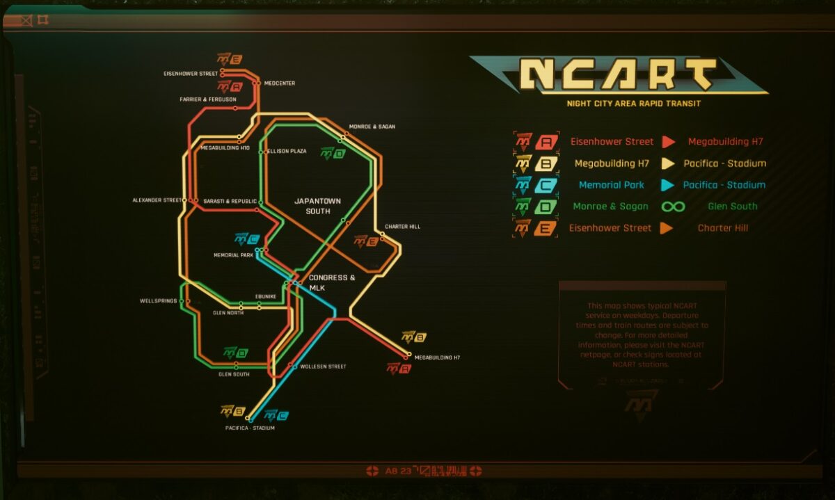 Cyberpunk 2077 NCART Metro System Guide (Update 2.1) - VULKK.com