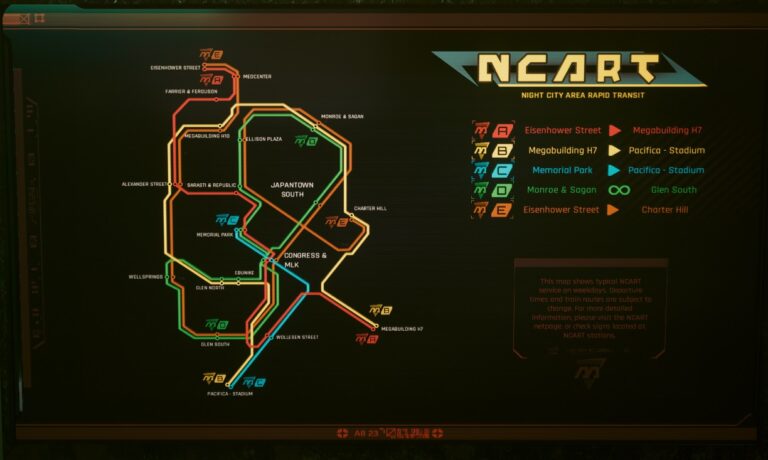 Cyberpunk 2077 NCART Metro System Guide (Update 2.1) - VULKK.com