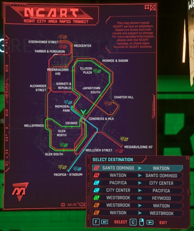 Cyberpunk 2077 NCART Metro System Guide (Update 2.1) - VULKK.com