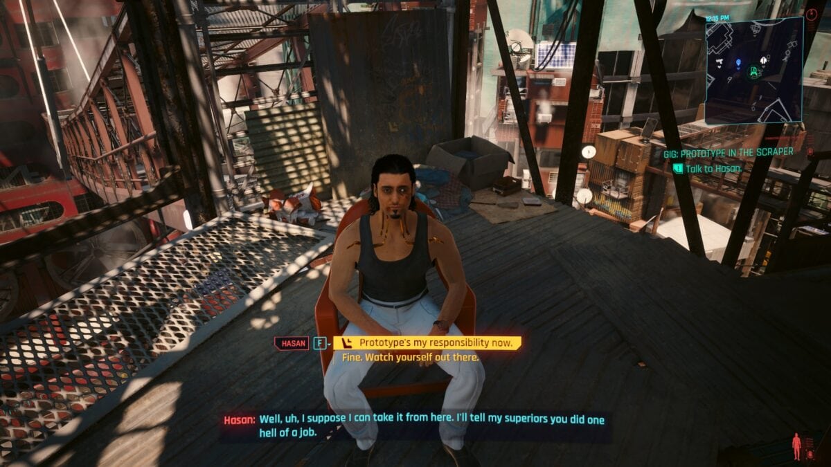 Prototype In The Scraper Walkthrough: Should you Let Hasan Go, Cyberpunk 2077 Phantom Liberty ...