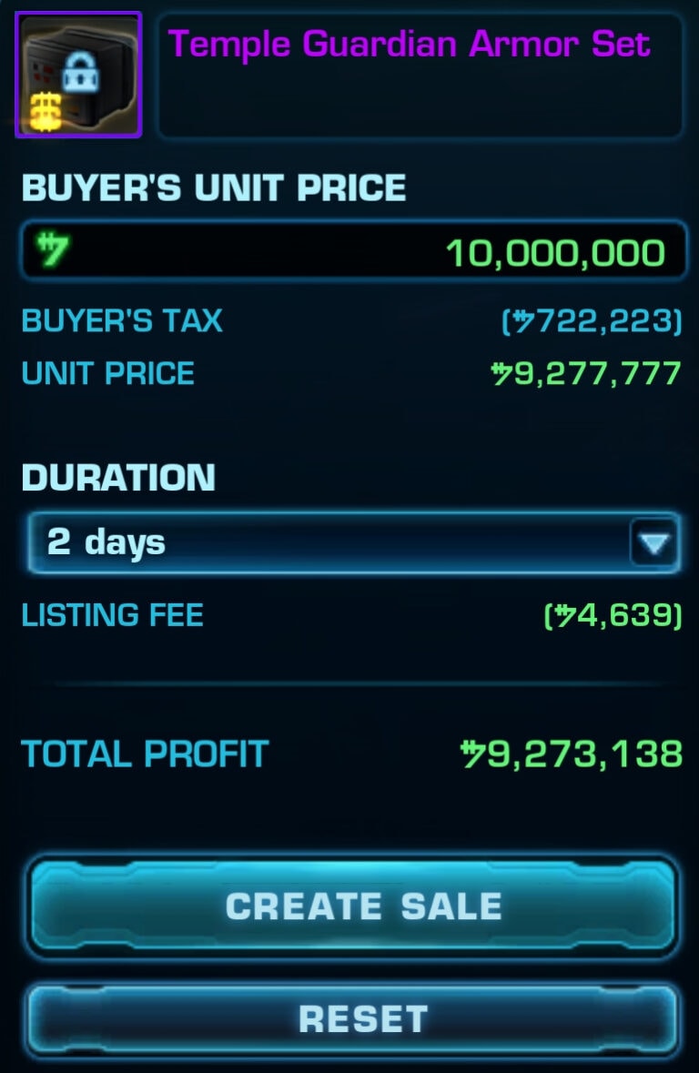 SWTOR Galactic Trade Network Guide - VULKK.com