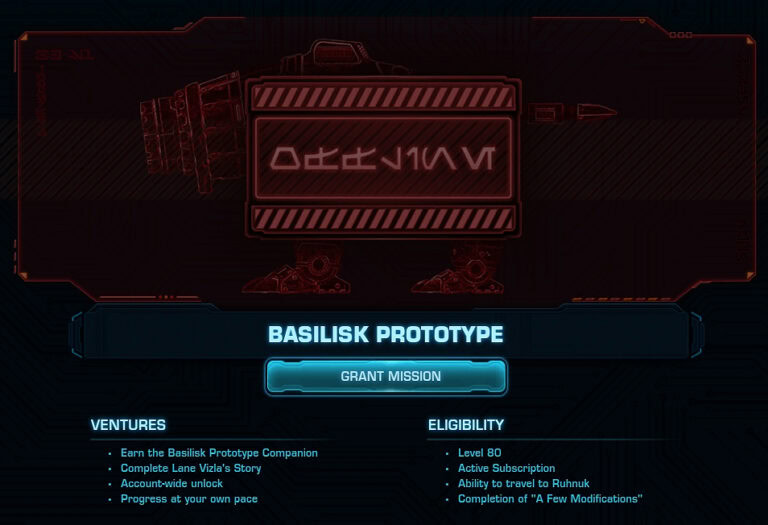 SWTOR Basilisk Prototype Ventures Guide - VULKK.com