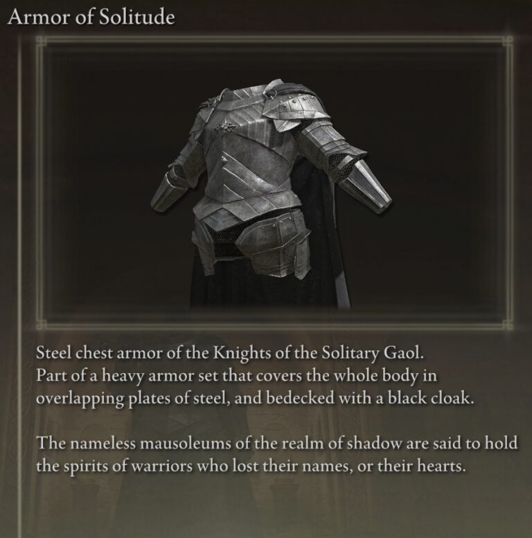 Armor of Solitude Set and Greatsword of Solitude: Overview & Stats ...