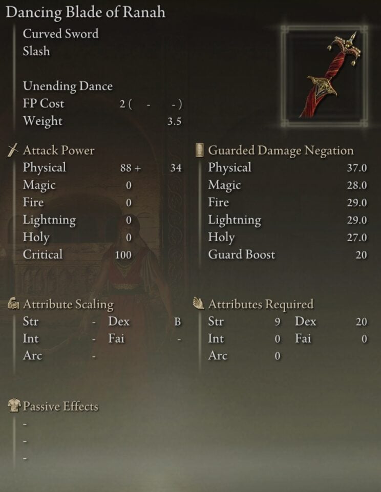 Dancer Armor Set and Dancing Blade of Ranah: Overview & Stats - VULKK.com
