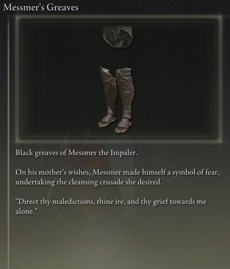 Messmer's Armor, Spear of the Impaler and Orb: Overview & Stats - VULKK.com