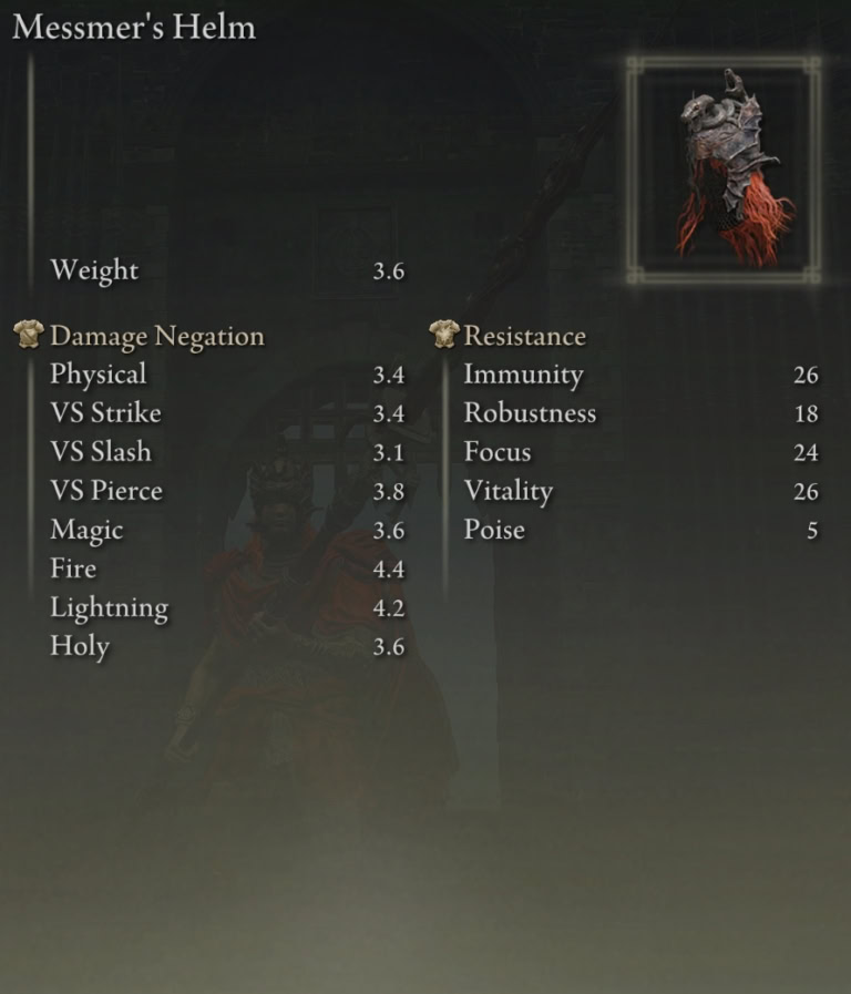 Messmer's Armor, Spear of the Impaler and Orb: Overview & Stats - VULKK.com