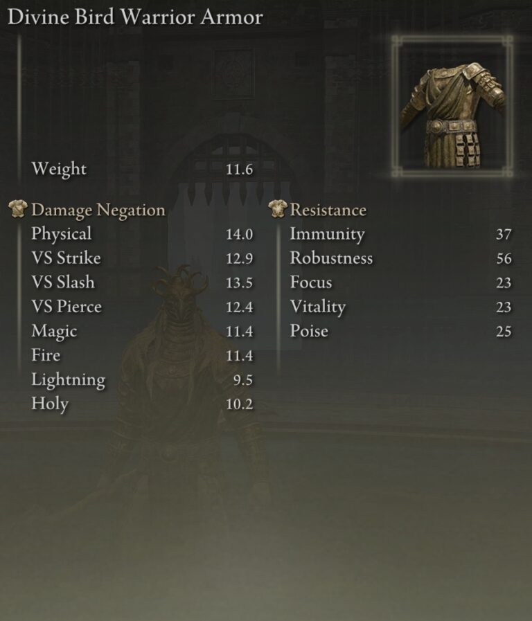 Divine Bird Warrior Armor Set and Accessories: Overview & Stats - VULKK.com