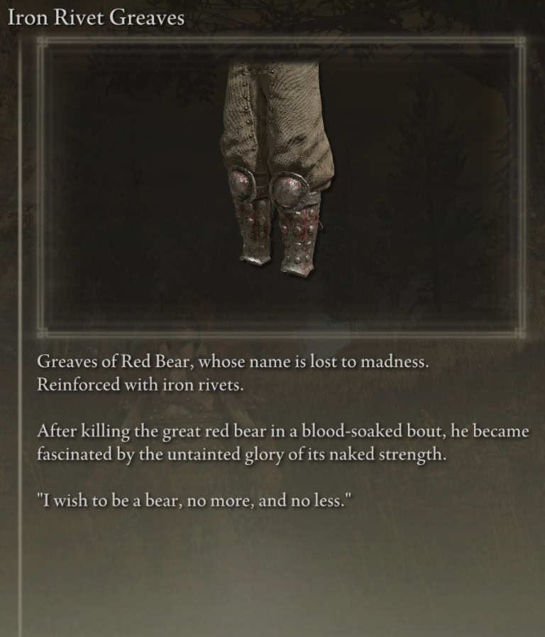 Iron Rivet Armor and Red Bear Items: Overview & Stats - VULKK.com