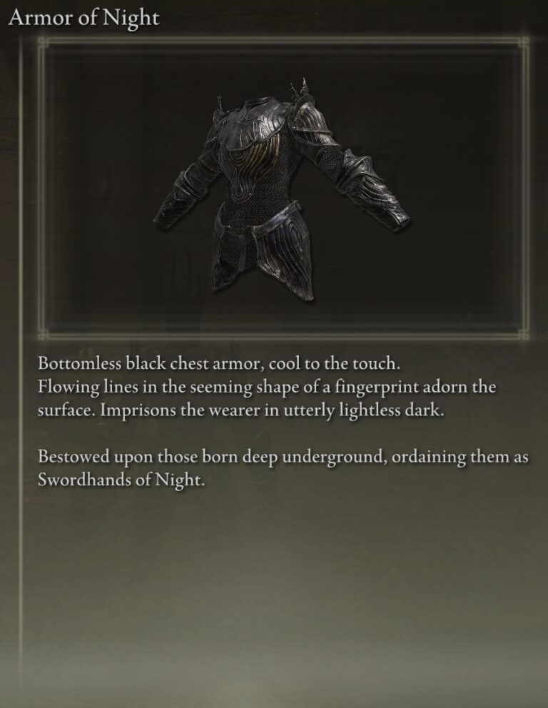 Swordhand of Night Armor Set and Weapons: Overview & Stats - VULKK.com