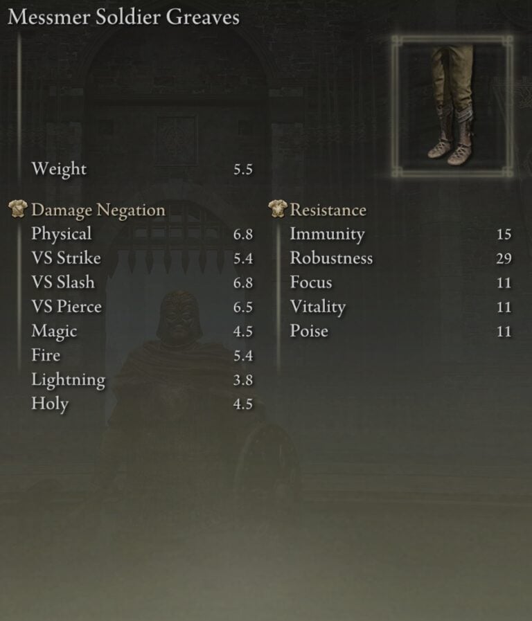 Shadow of the Erdtree All Messmer's Soldiers Armor Sets and Equipment ...