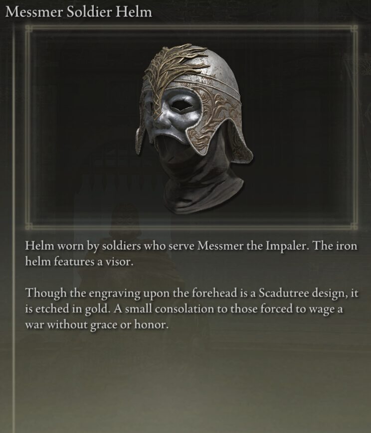 Shadow of the Erdtree All Messmer's Soldiers Armor Sets and Equipment ...