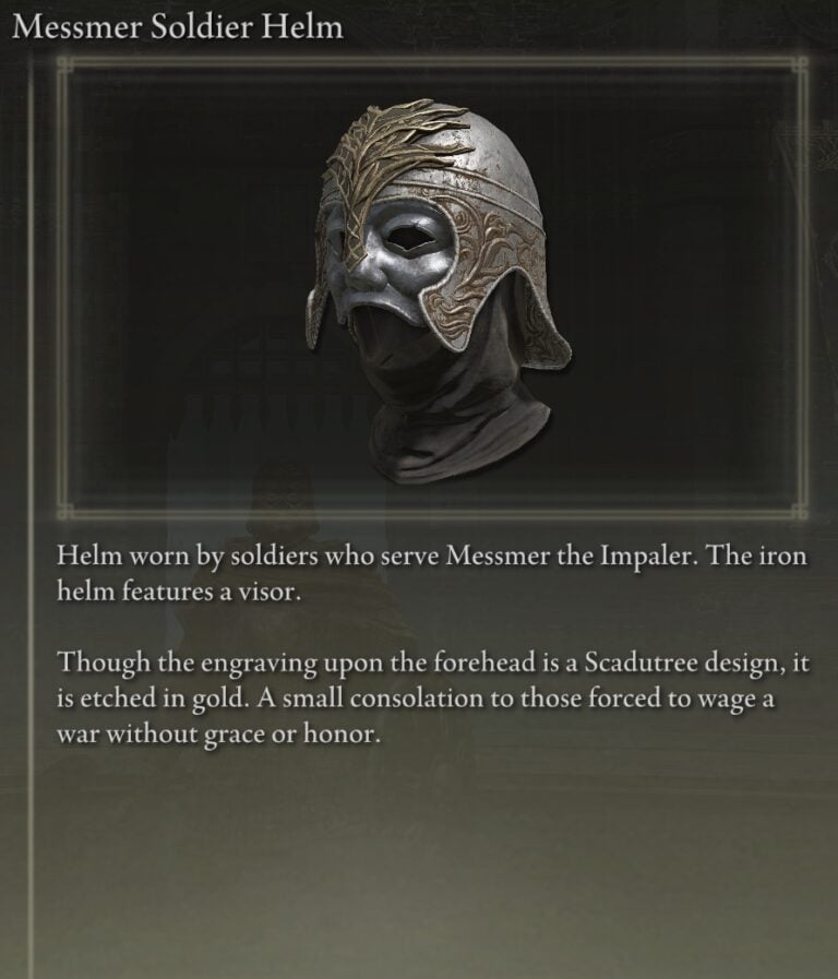 Shadow of the Erdtree All Messmer's Soldiers Armor Sets and Equipment ...