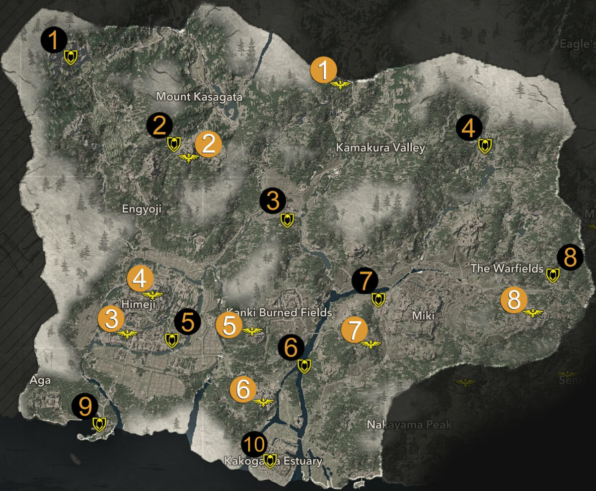All Viewpoint and Kakurega Locations in Assassin's Creed Shadows ...