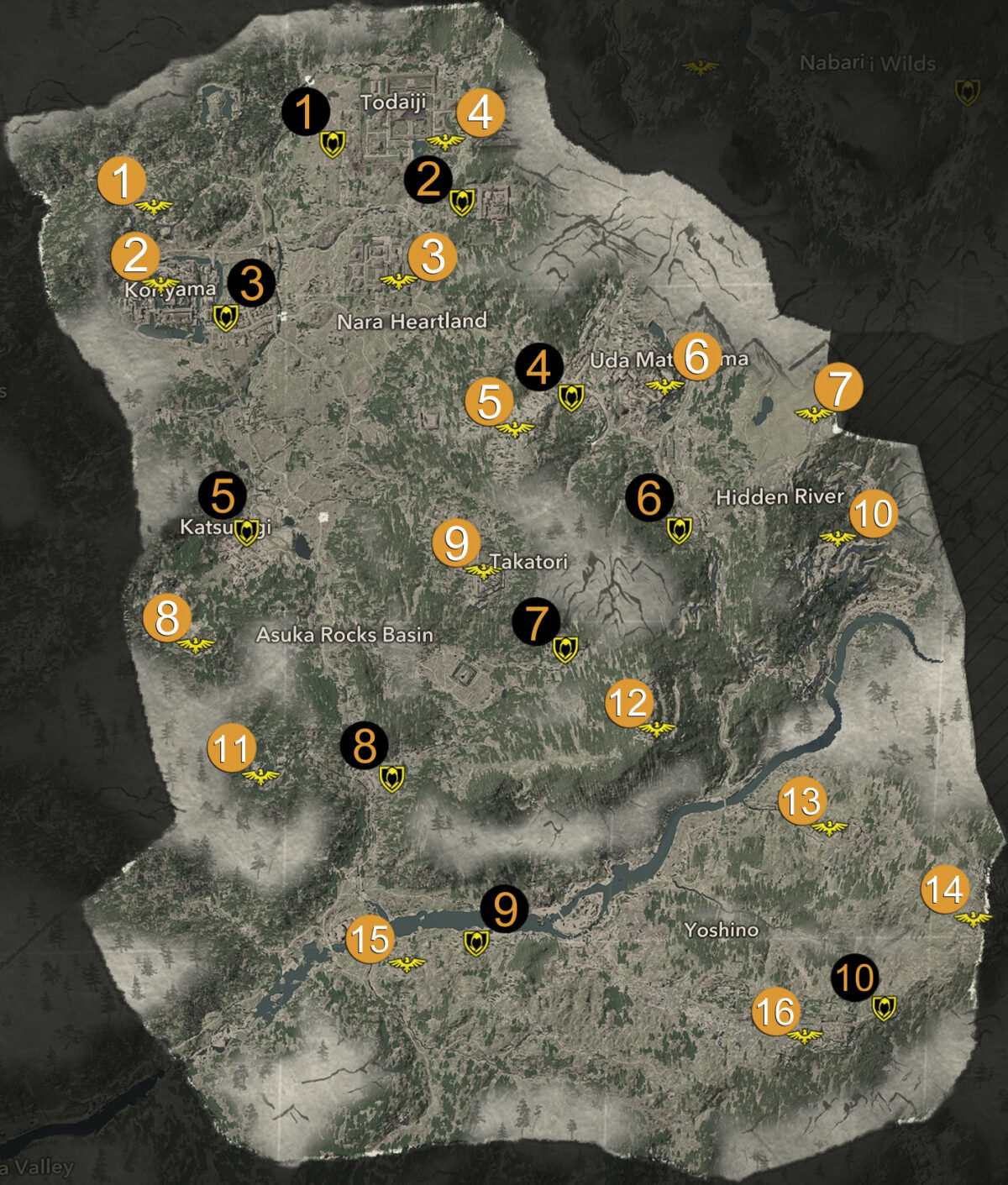 All Viewpoint and Kakurega Locations in Assassin's Creed Shadows ...