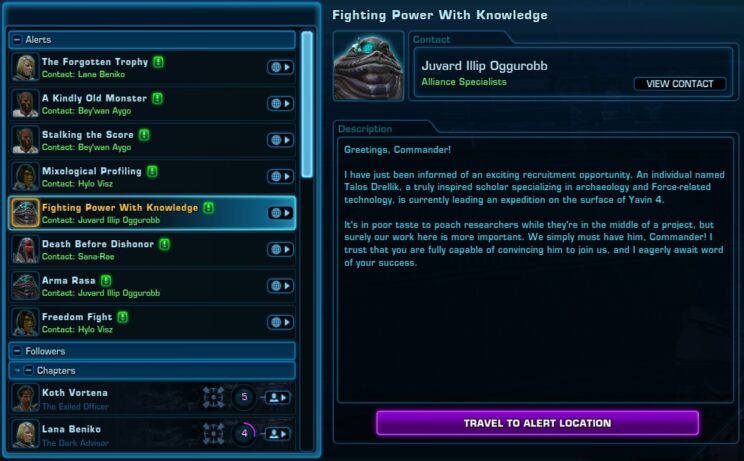 Fighting Power With Knowledge: SWTOR Alliance Alert Walkthrough ...