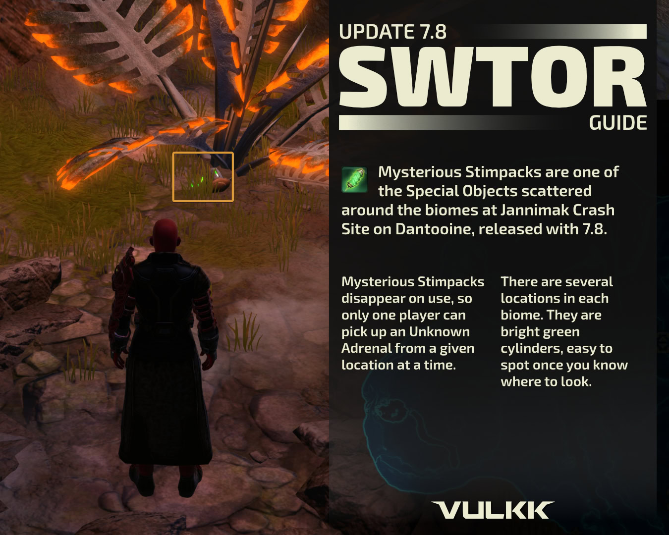 Mysterious Stimpacks Guide and Locations at Dantooine Crash Site in ...