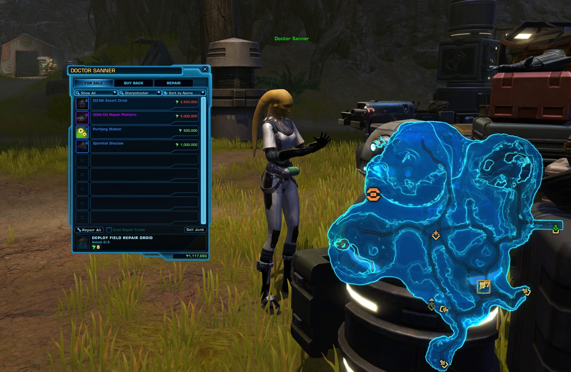 SWTOR Dantooine Crash Site Reputation and Vendor Items List - VULKK.com