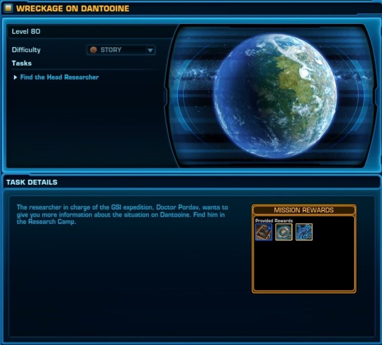 SWTOR Wreckage on Dantooine Mission Walkthrough - VULKK.com
